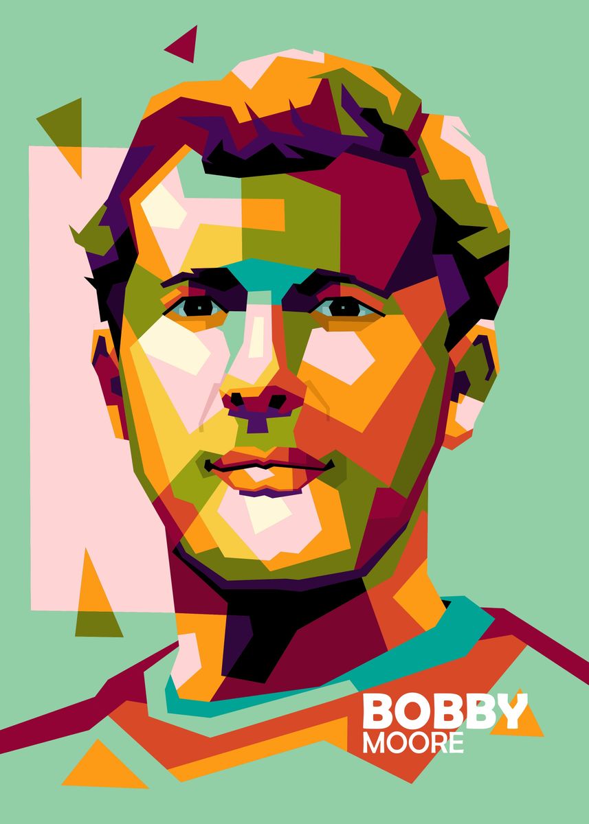 'Bobby Moore in wpap' Poster by AMIRUDIN 06 | Displate