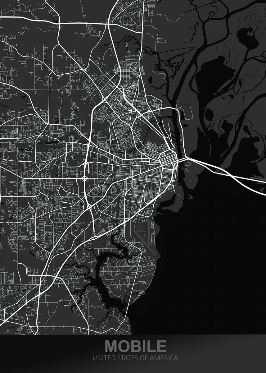 'Mobile USA' Poster, picture, metal print, paint by Zake Yonkou | Displate