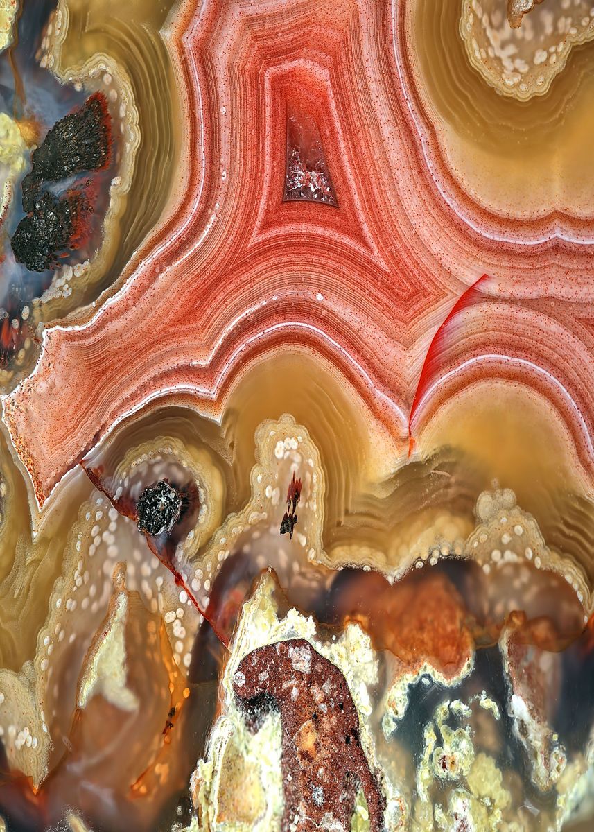 'Agate Slice Texture 19' Poster by Aloke Design | Displate