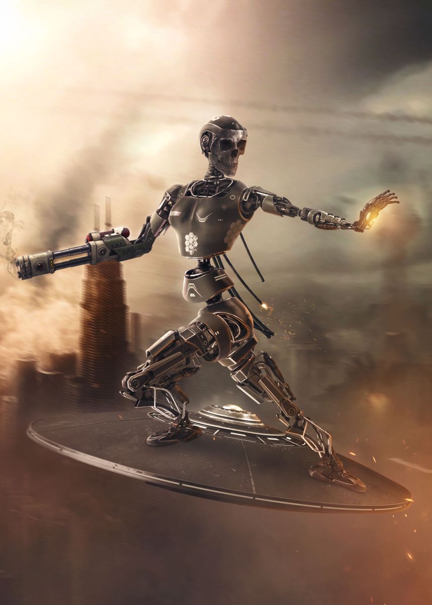 'Metal Surfer' Poster, picture, metal print, paint by Pascal Wagner ...