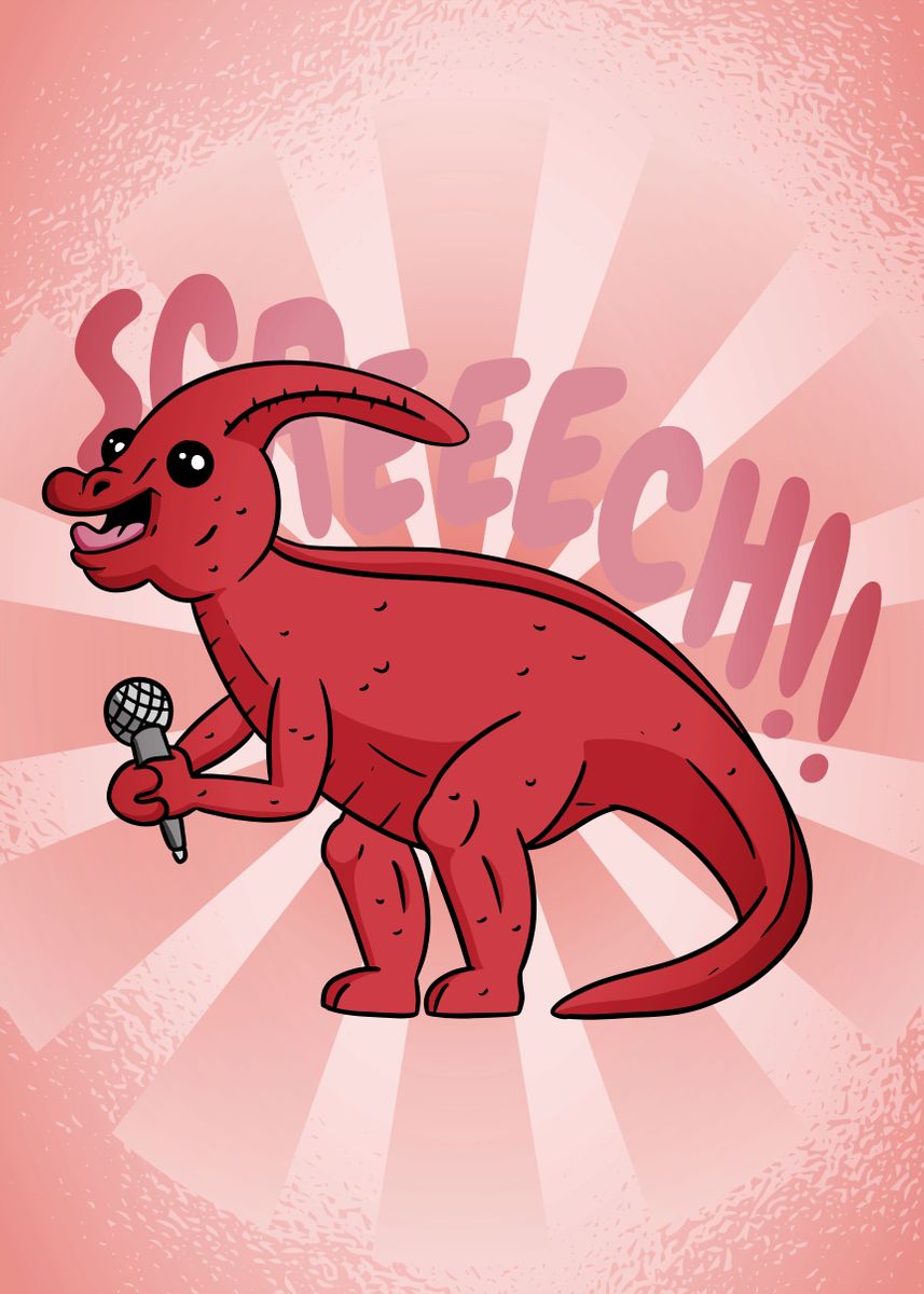 'Singing Dinosaur' Poster, picture, metal print, paint by BestPrints ...