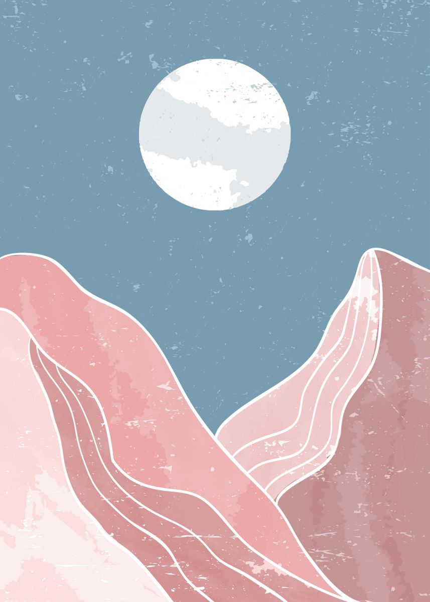 'Natural abstract landscape' Poster, picture, metal print, paint by ...