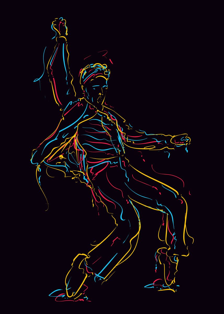 'dance pop art' Poster, picture, metal print, paint by dam art | Displate