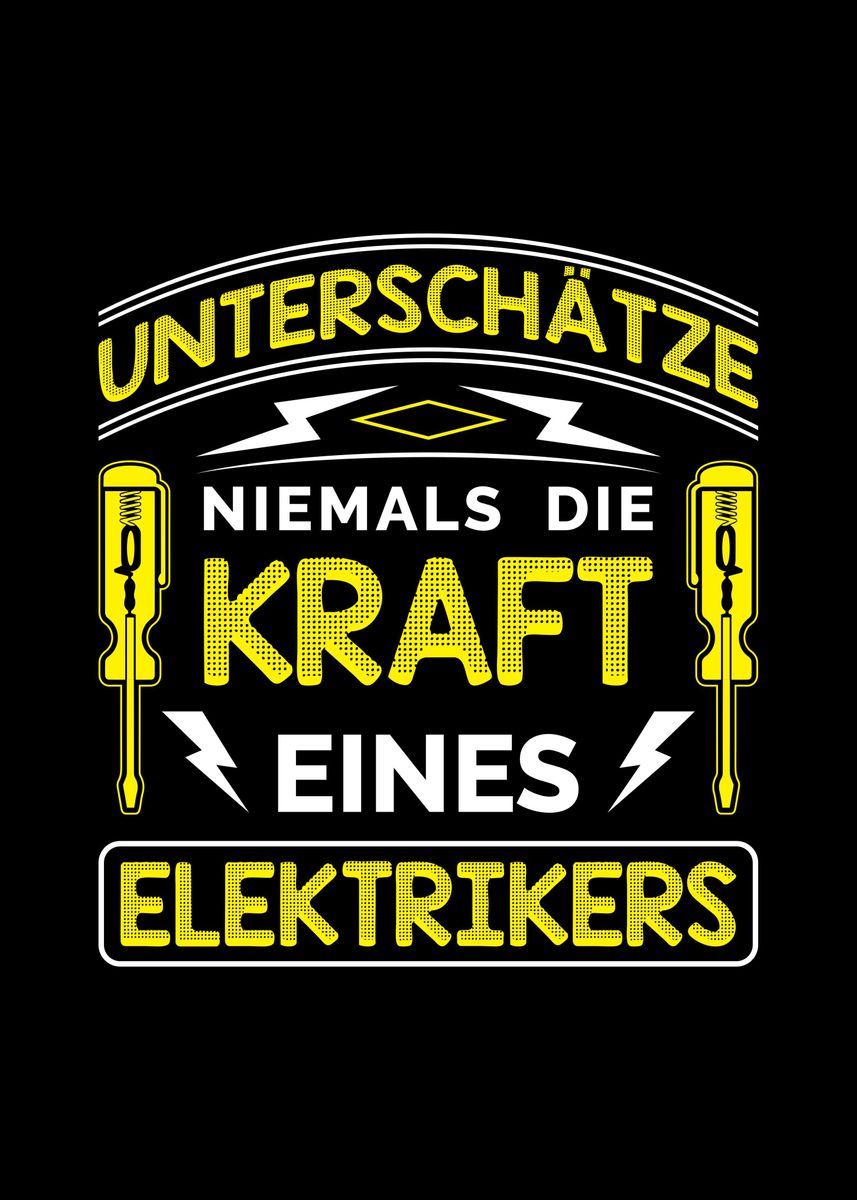 'German Electrician' Poster, picture, metal print, paint by Sebastian ...