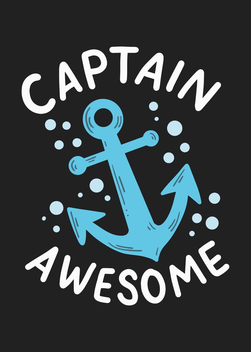 'Captain Awesome' Poster, picture, metal print, paint by maxdesign ...