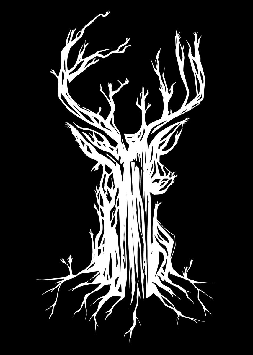 'Deer Animal Tree Nature' Poster, picture, metal print, paint by Max ...