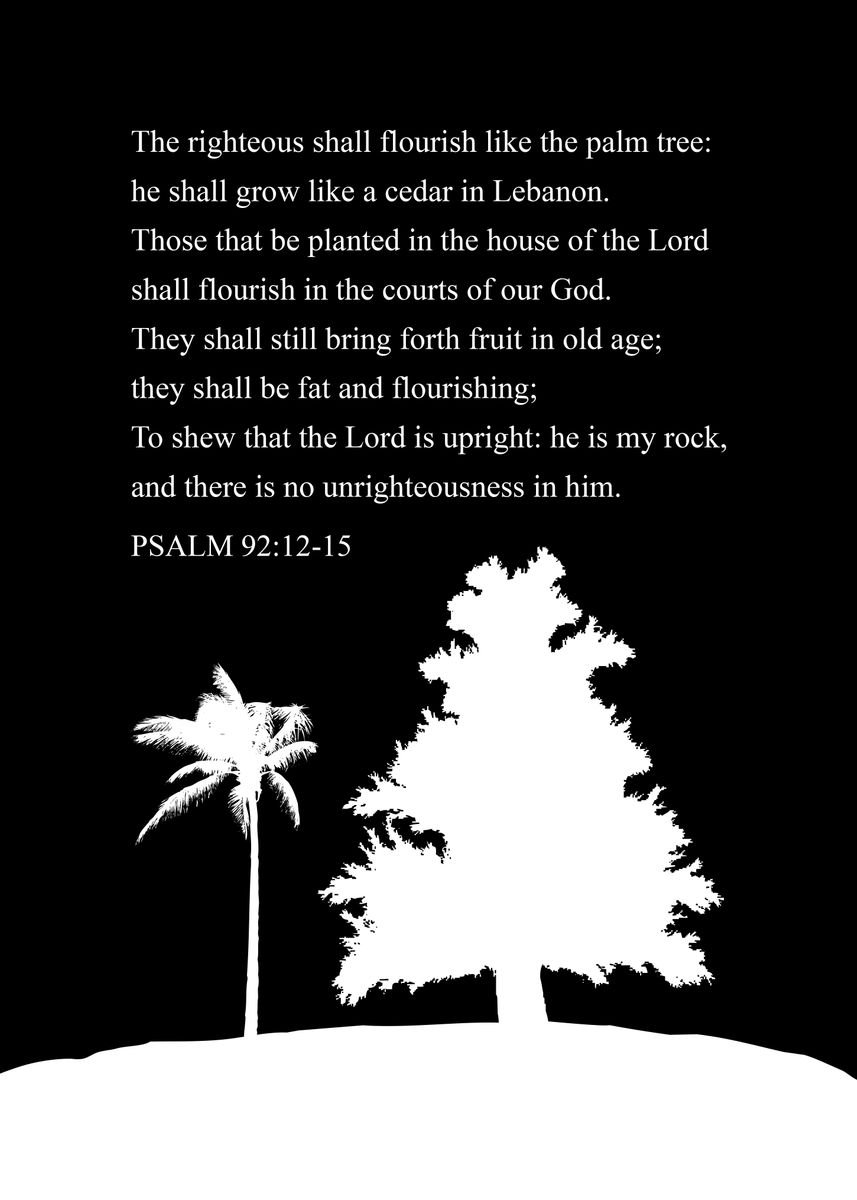 'Psalm 92 12 15' Poster, picture, metal print, paint by ABConcepts ...