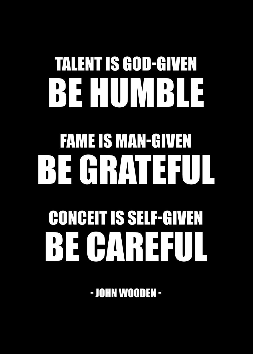 'Humility Gratitude Care' Poster, picture, metal print, paint by ...