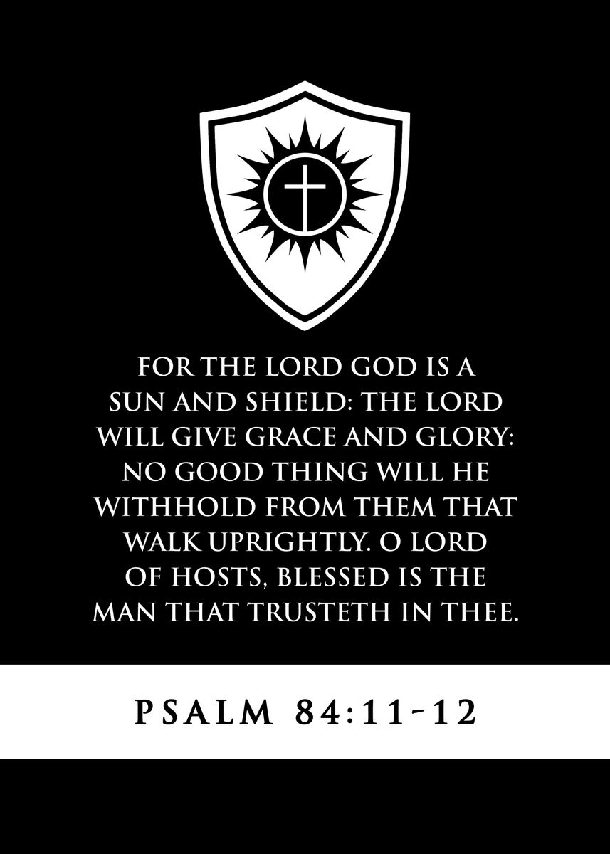 'Psalm 84 11 12' Poster, picture, metal print, paint by ABConcepts ...