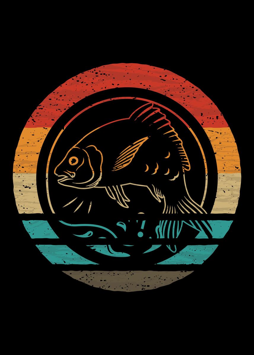 'Fishing Retro Vintage' Poster by royalsigns | Displate