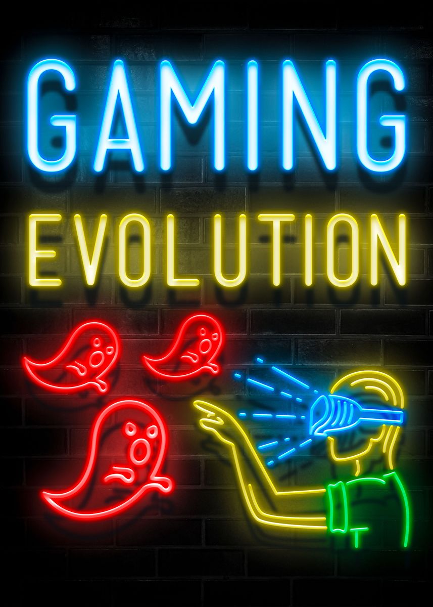 'GAMING EVOLUTION' Poster by Reflection Quotes | Displate