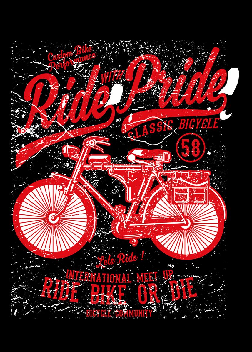 'Ride With Pride' Poster, picture, metal print, paint by ...