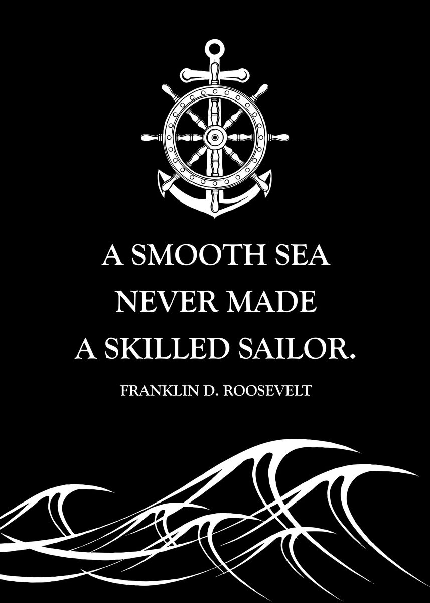 'Smooth Sea Skilled Sailor' Poster, picture, metal print, paint by ...