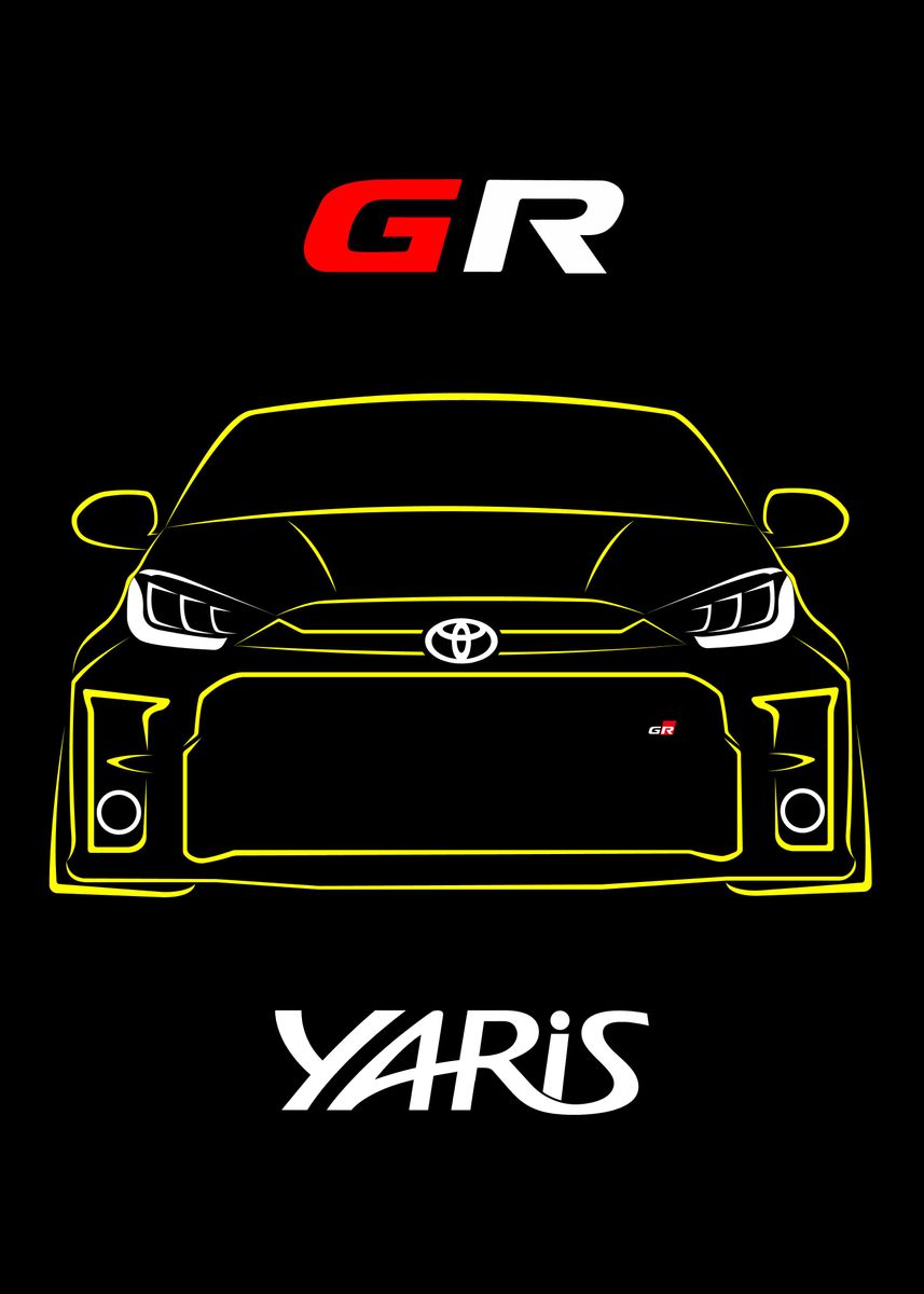'GR Yaris ' Poster by Lazy Man | Displate