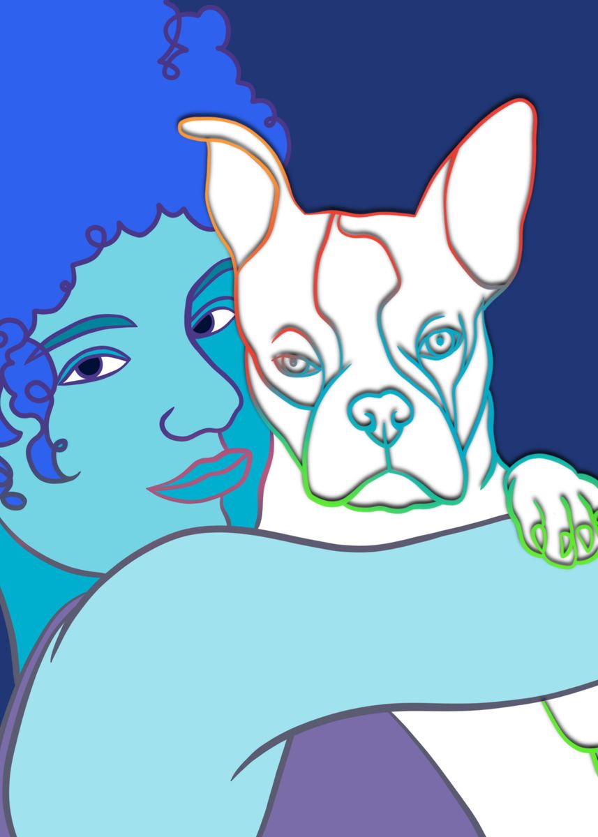 'Best friends' Poster, picture, metal print, paint by Diana Roche ...