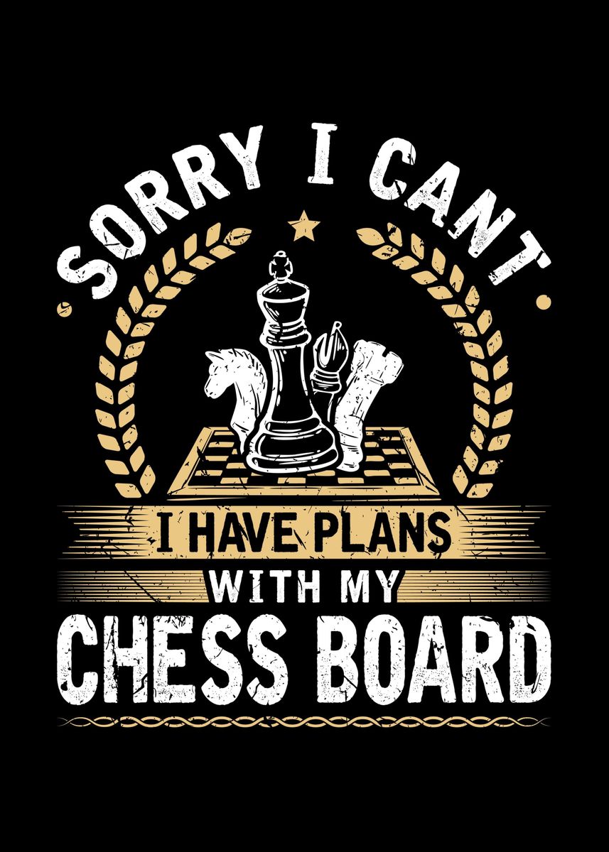 'Chess Gift Chess Player' Poster, picture, metal print, paint by ...
