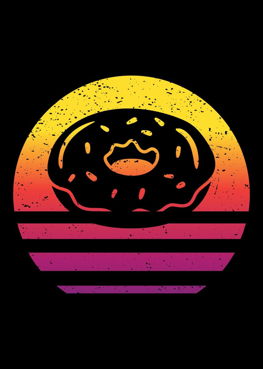 'Donut Retro Vintage' Poster by royalsigns | Displate