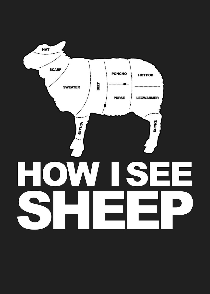 'How I See Sheep Wool' Poster by Mooon | Displate