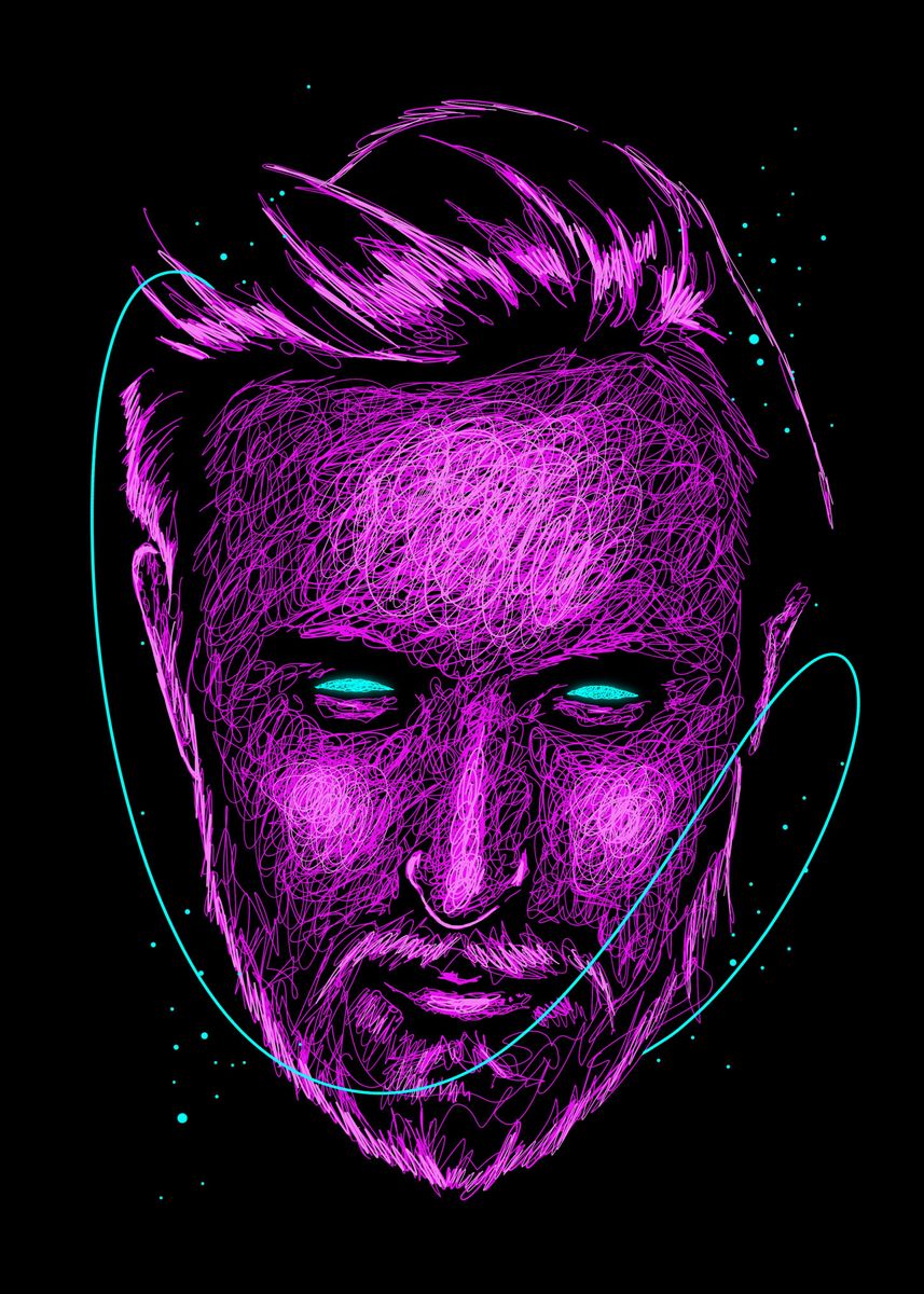 'Pierre David Guetta Cathy' Poster, picture, metal print, paint by ...