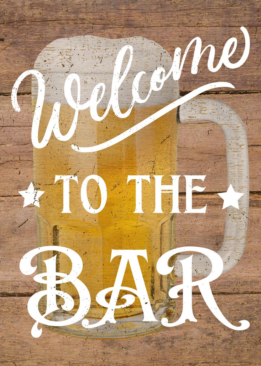 'Welcome To The Bar' Poster by Simon Clement | Displate
