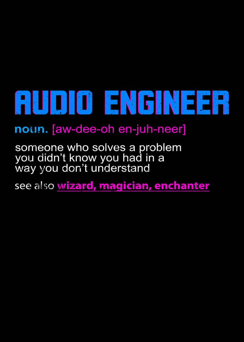 'Funny Sound Engineer' Poster, picture, metal print, paint by MzumO ...