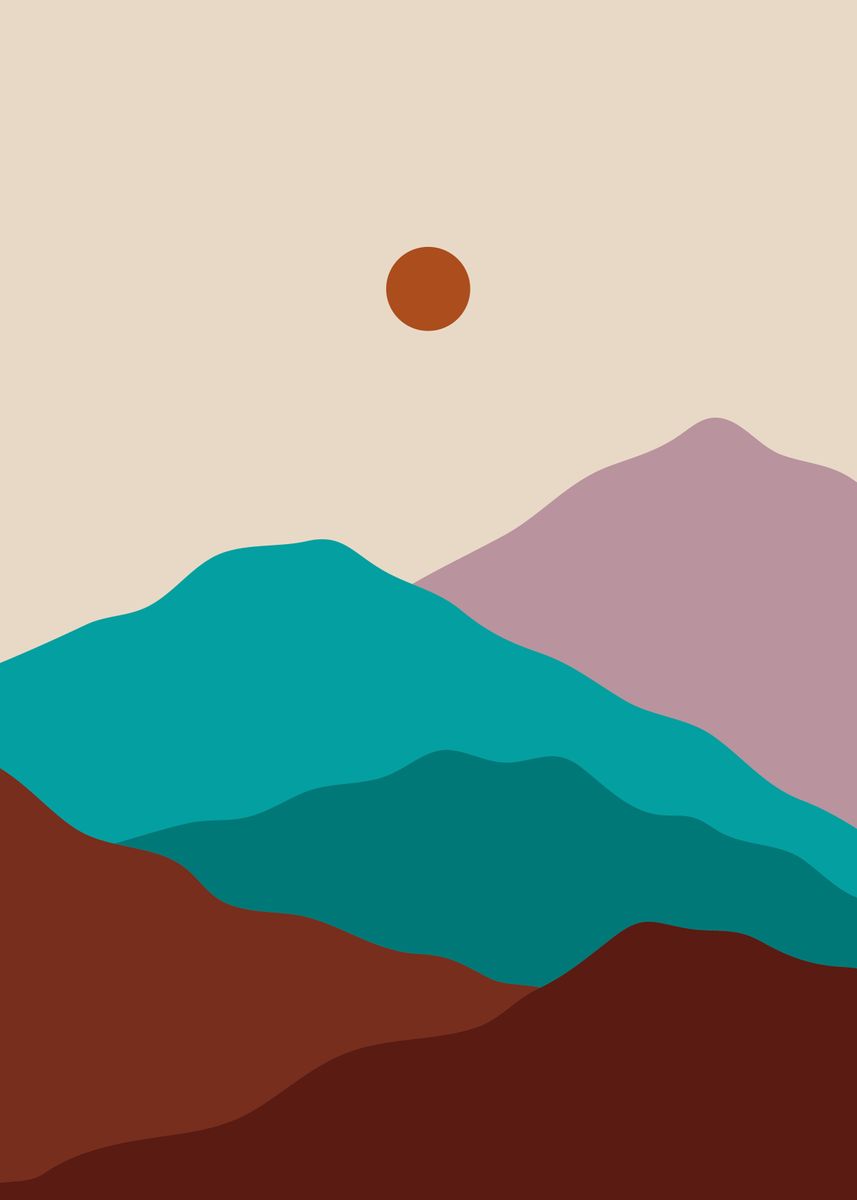 'Nature modern art ' Poster by Human Shadow | Displate