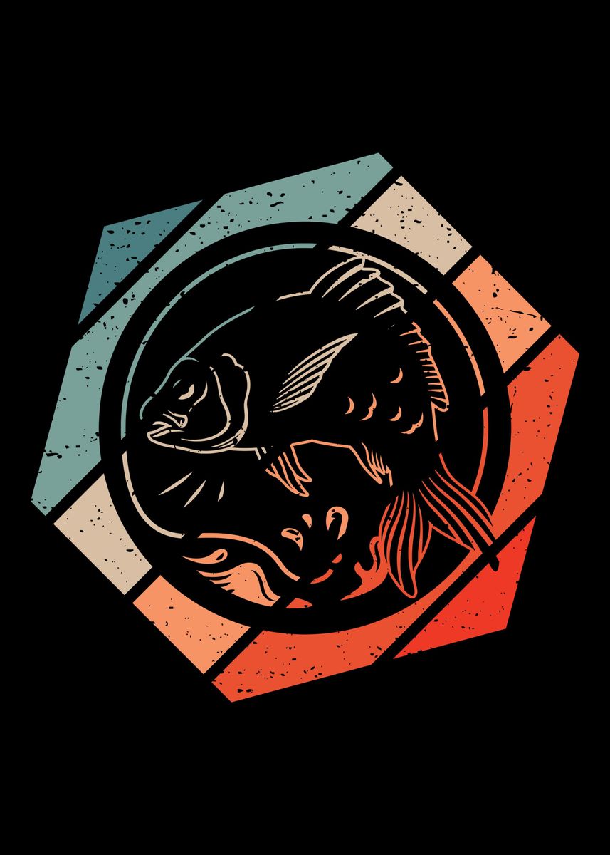 'Fishing Retro Vintage' Poster by royalsigns | Displate