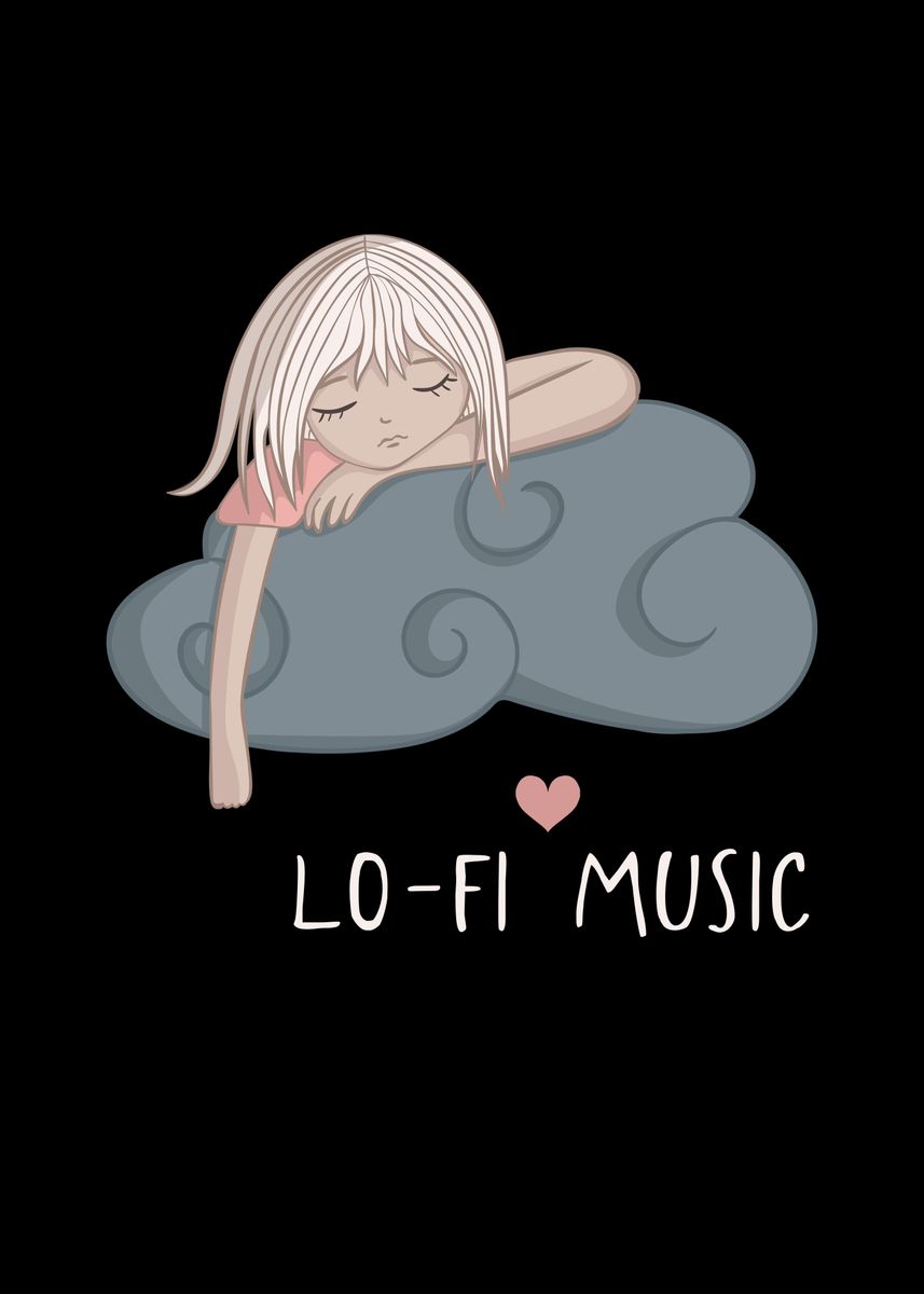 'Lofi Music' Poster, picture, metal print, paint by schmugo | Displate