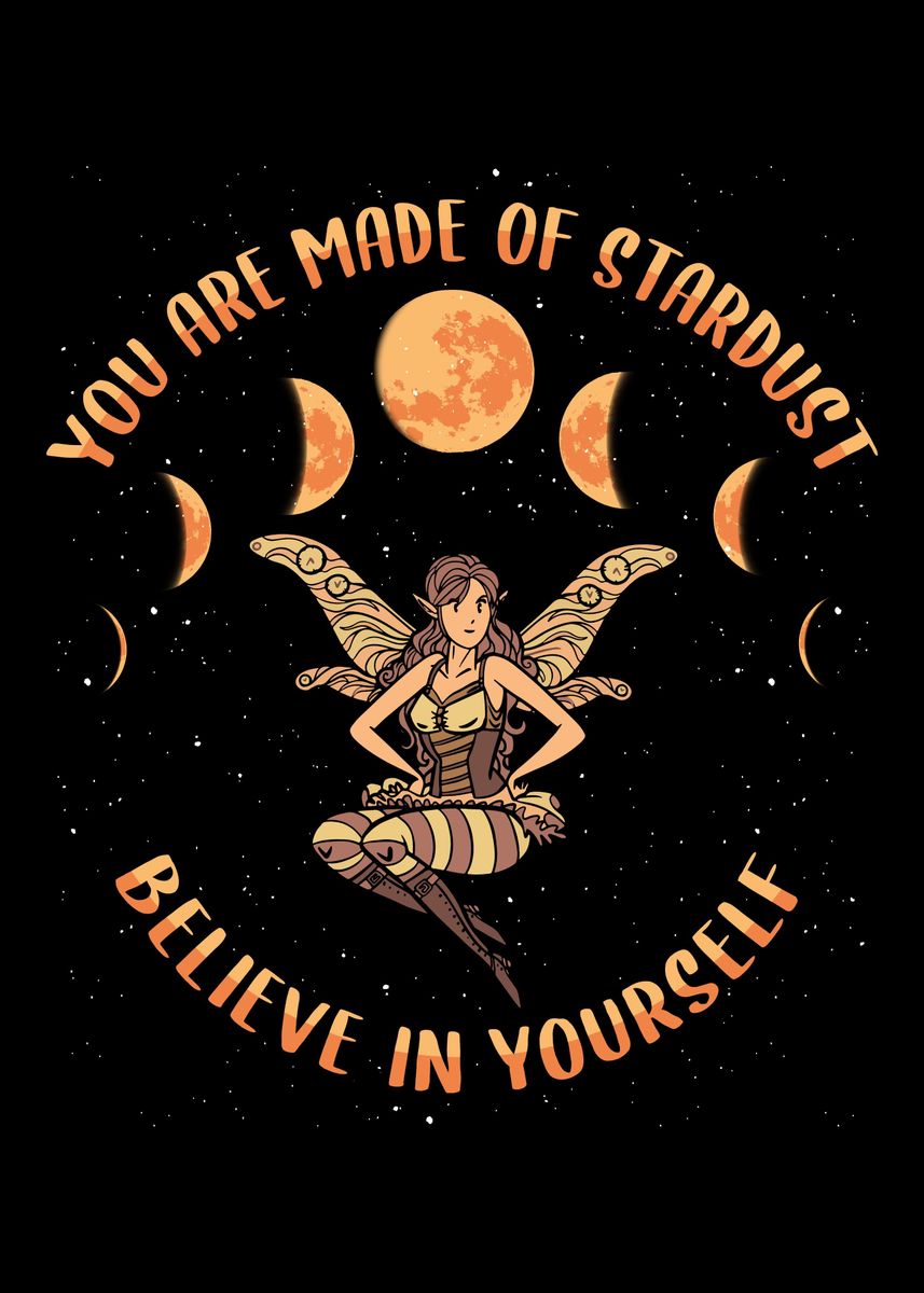 'Moon Fairycore' Poster, picture, metal print, paint by Michael | Displate