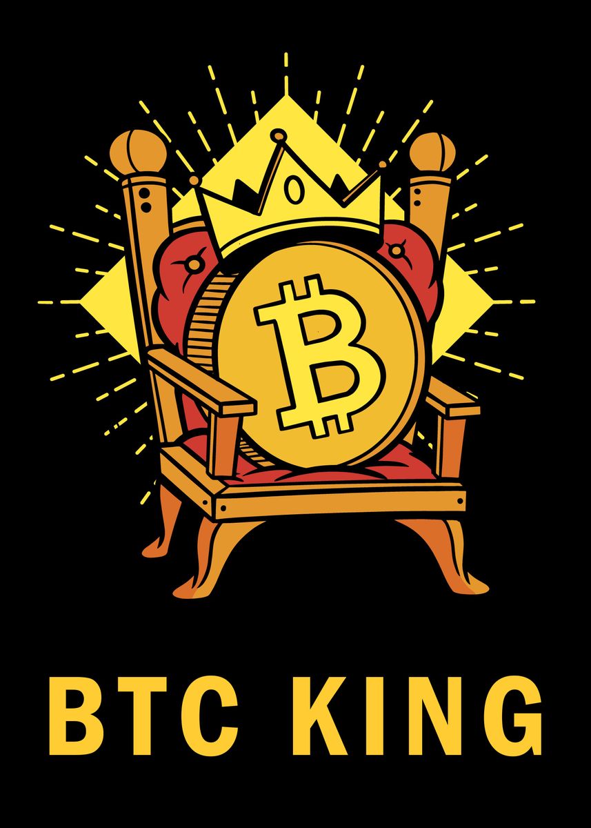 'Bitcoin King at Chair' Poster, picture, metal print, paint by Max Ronn ...