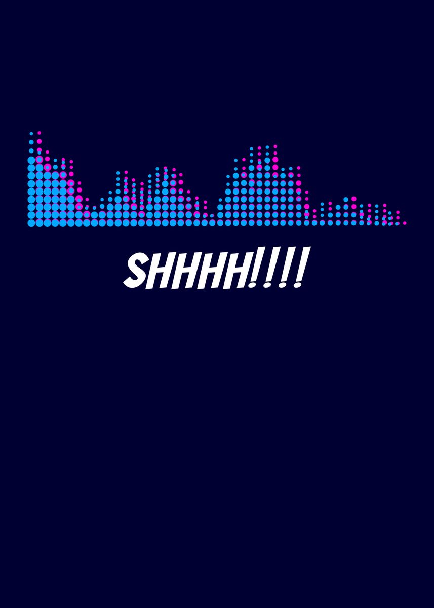 'Sound engineer Shhhh' Poster, picture, metal print, paint by MzumO ...