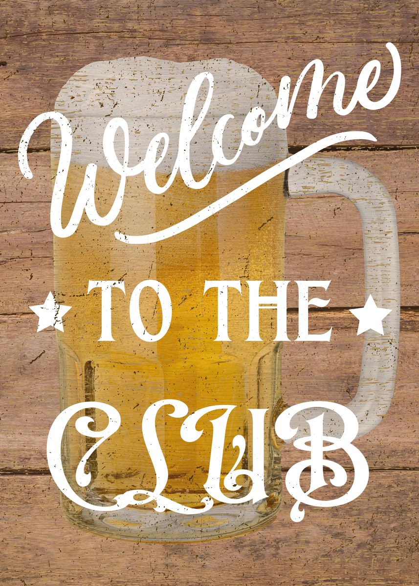 'Welcome To The Club' Poster, picture, metal print, paint by Simon ...