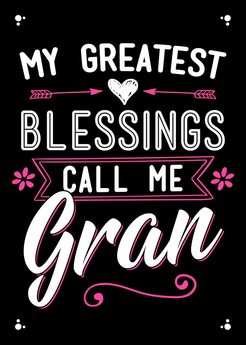 'Blessed Gran' Poster by platenum | Displate