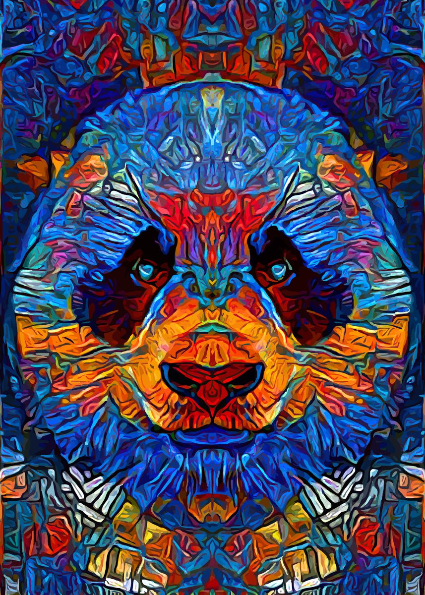 'Panda Magic Mosaic' Poster by MasterHead | Displate