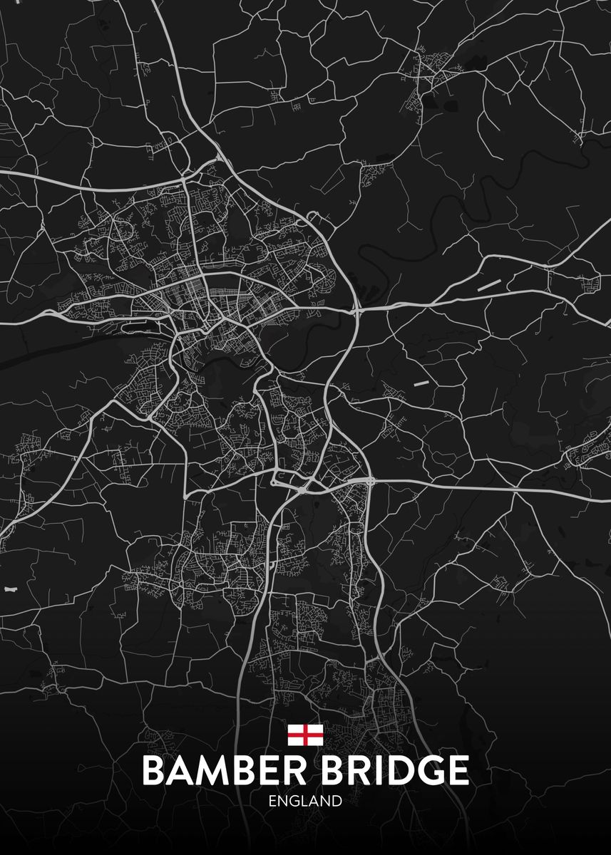 'Bamber Bridge UK' Poster, picture, metal print, paint by IMR Designs ...