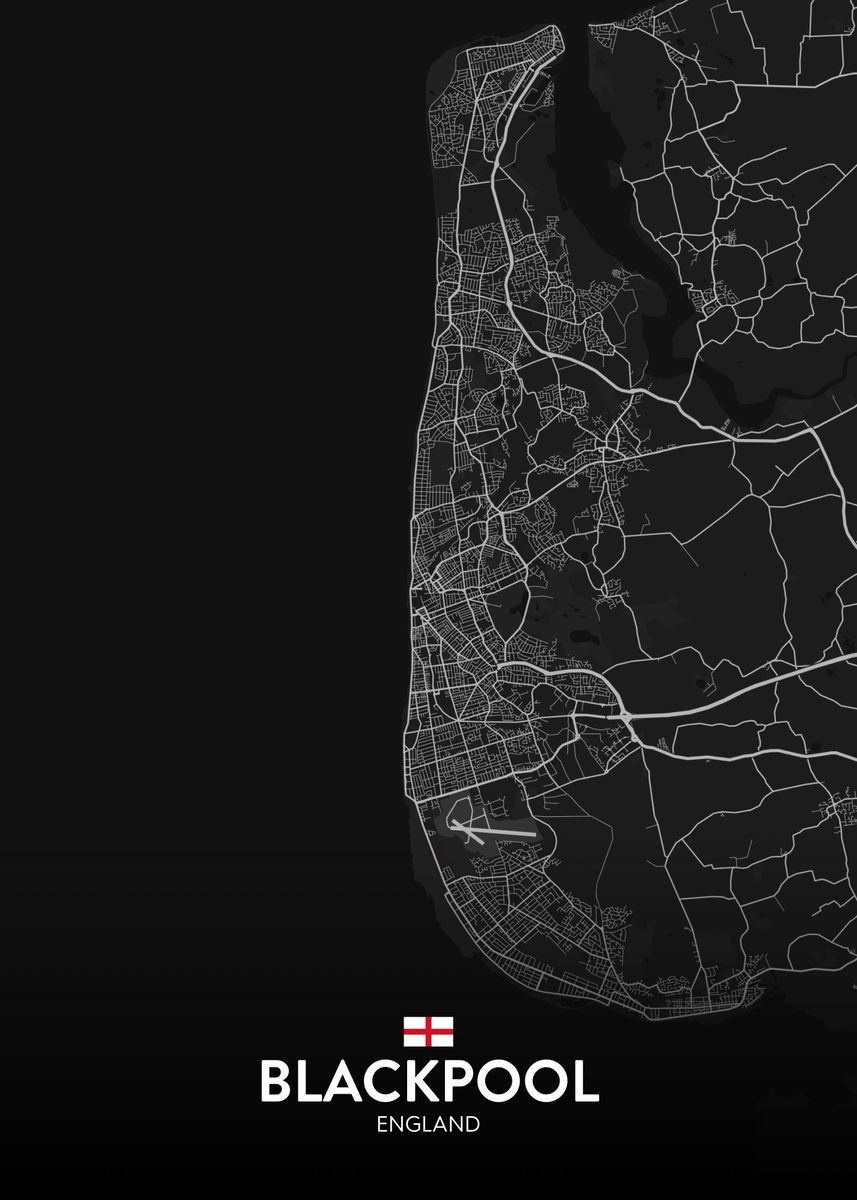 'Blackpool UK' Poster, picture, metal print, paint by IMR Designs ...