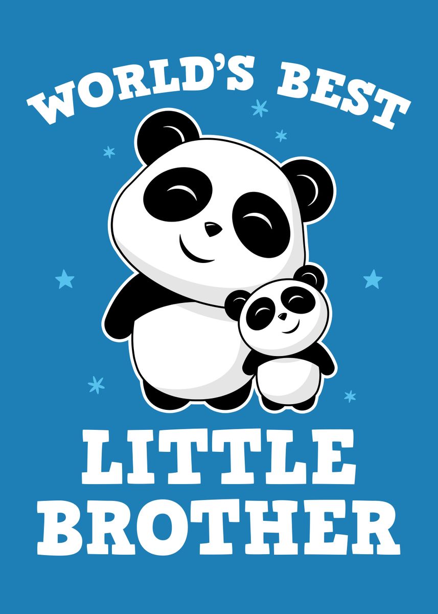 'Worlds Best Little Brother' Poster, picture, metal print, paint by ...