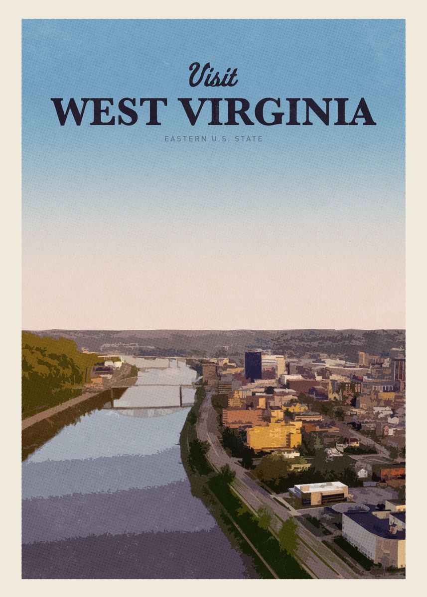 'Visit West Virginia' Poster by Mercury Club | Displate
