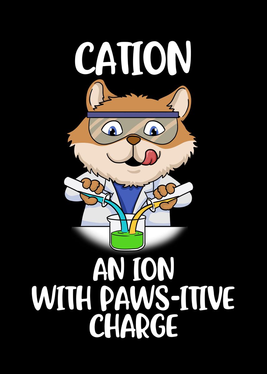 'Chemistry Cat' Poster, picture, metal print, paint by CatRobot | Displate