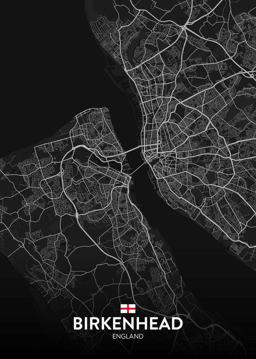 'Birkenhead UK' Poster, picture, metal print, paint by IMR Designs ...