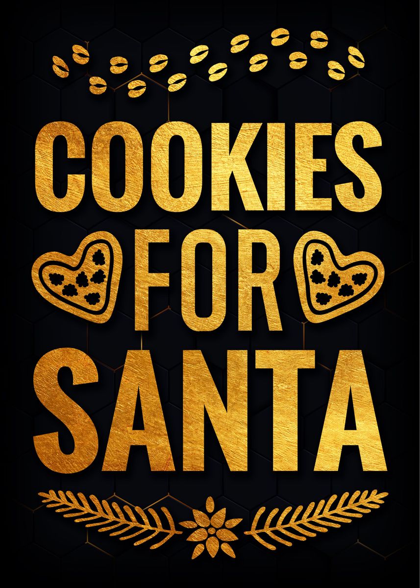 'Cookies for santa' Poster, picture, metal print, paint by Denis ...