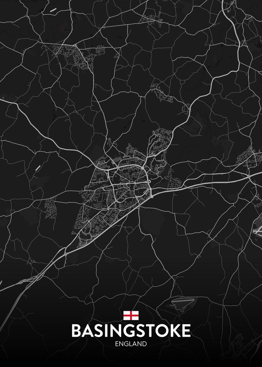 'Basingstoke UK' Poster, picture, metal print, paint by IMR Designs ...