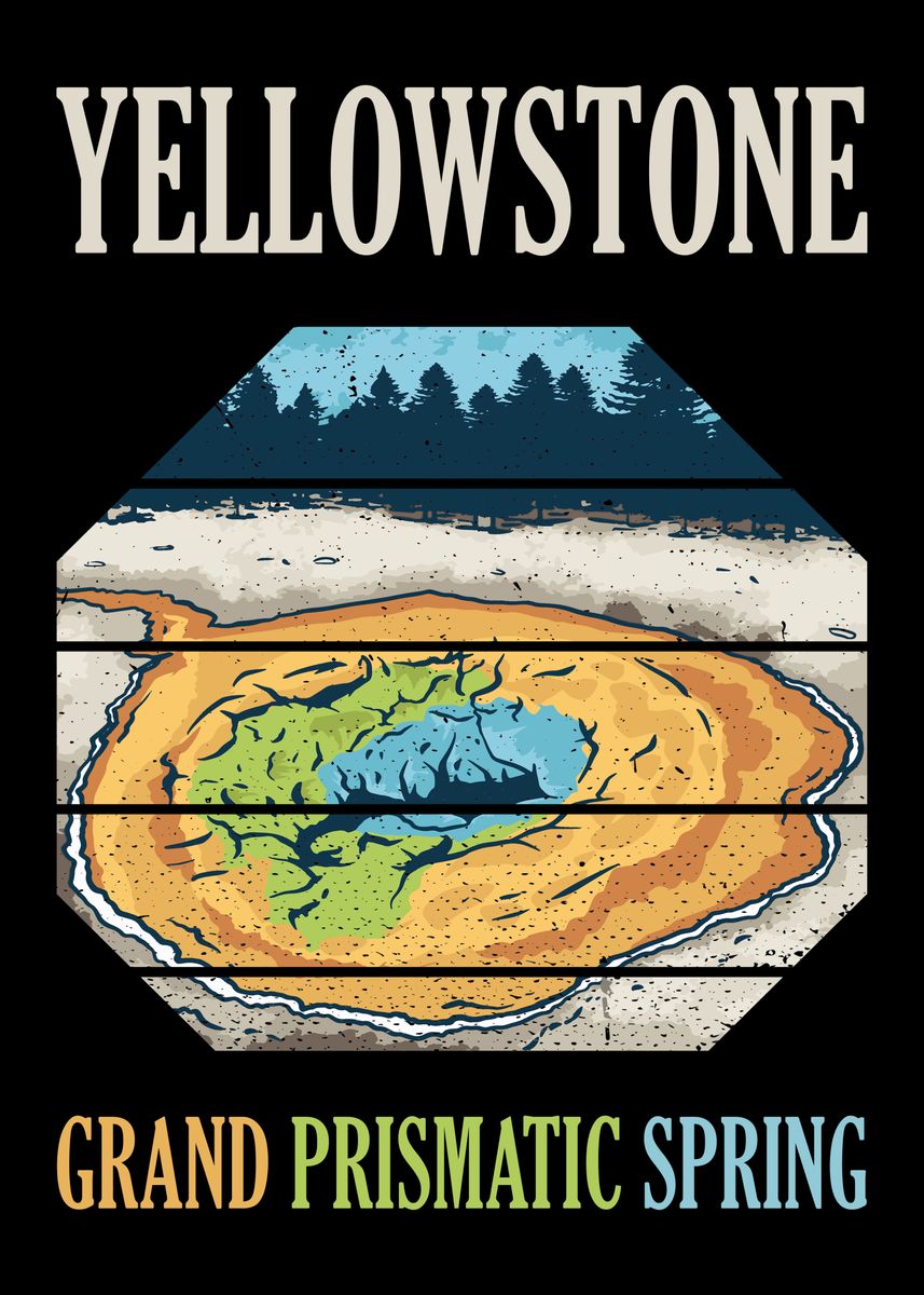 'YELLOWSTONE Hot Spring' Poster by Christian | Displate