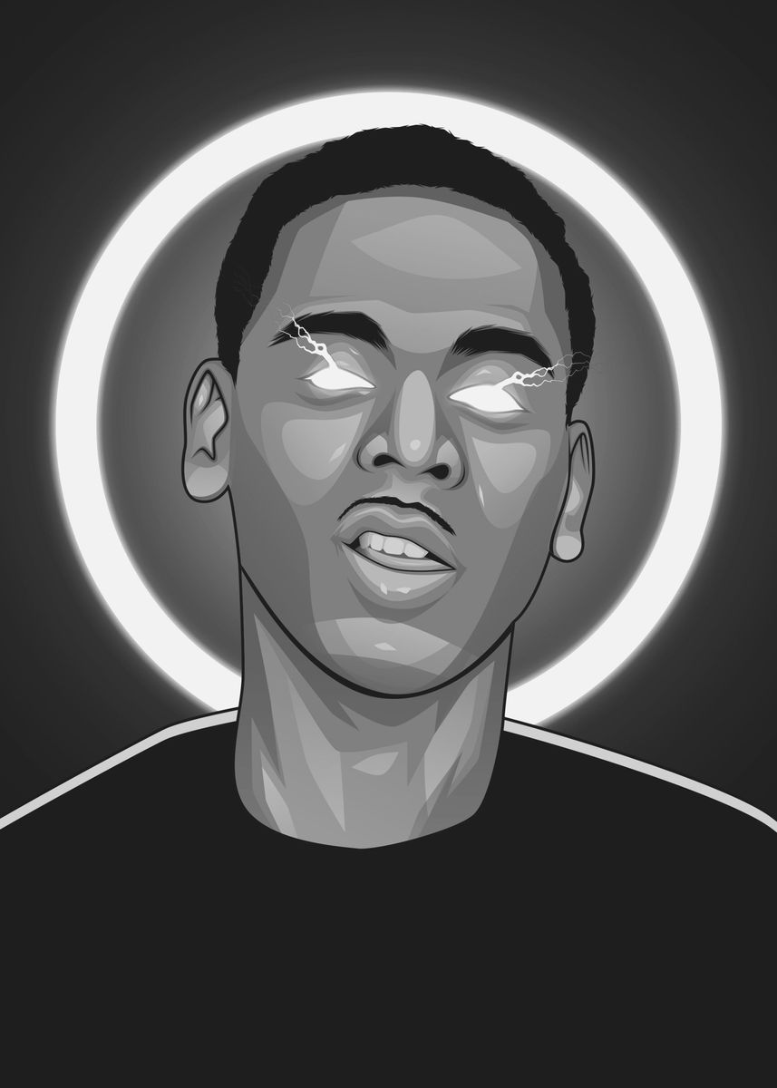 'Young Dolph Grayscale' Poster, picture, metal print, paint by Colorize ...