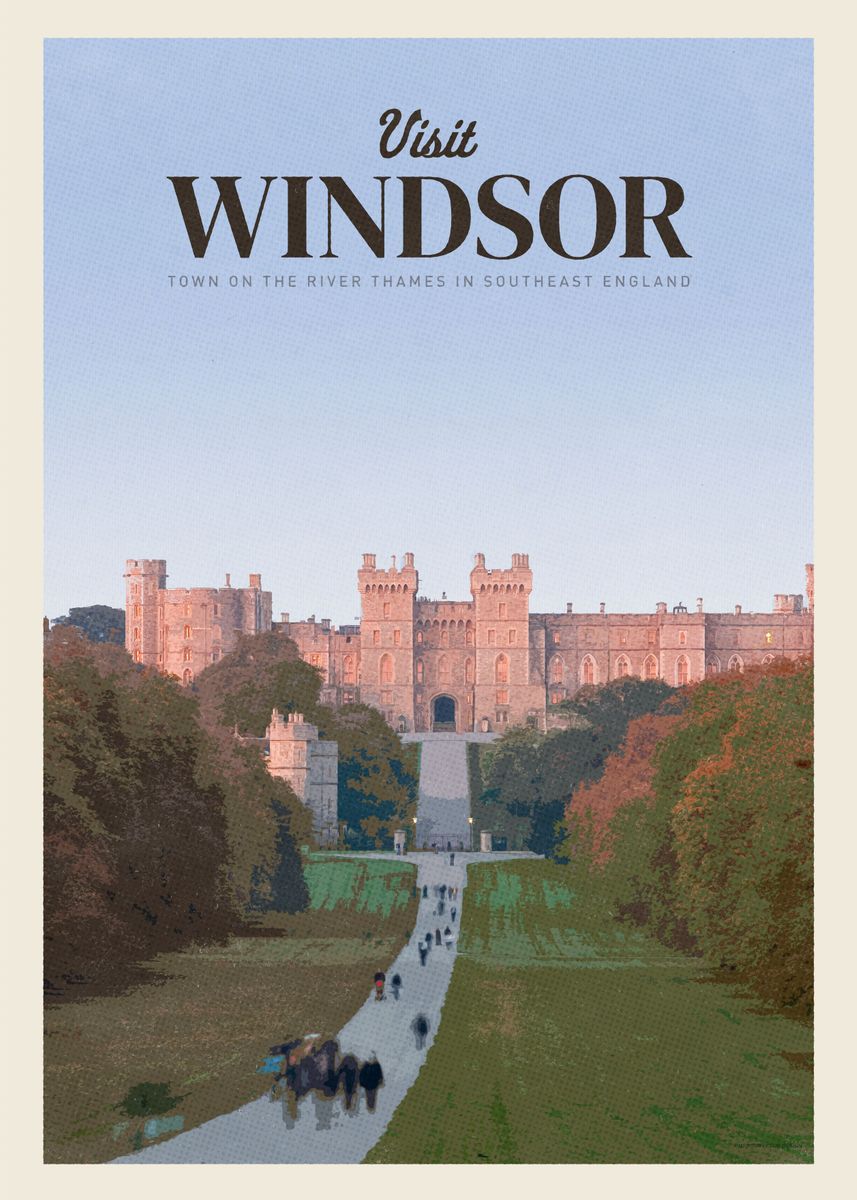 'Visit Windsor' Poster, picture, metal print, paint by Mercury Club ...