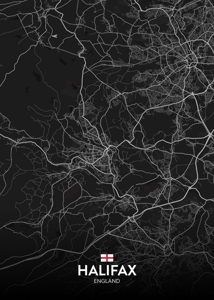 'Halifax UK' Poster, picture, metal print, paint by IMR Designs | Displate