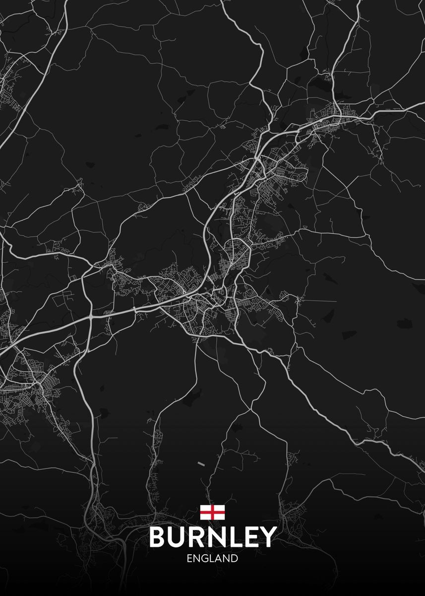 'Burnley UK' Poster by IMR Designs | Displate