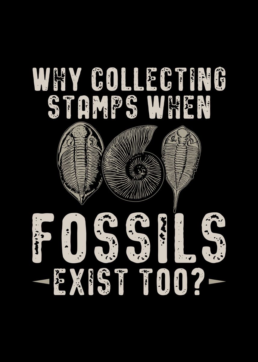 'Awesome Fossil Hunter Gift' Poster, picture, metal print, paint by TW ...