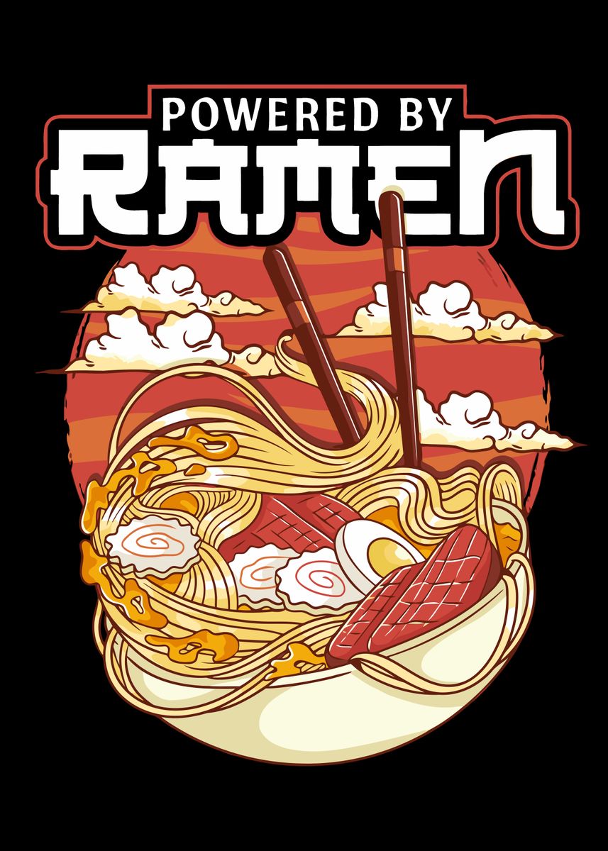 'Funny ramen quotes' Poster, picture, metal print, paint by Ron Studio ...