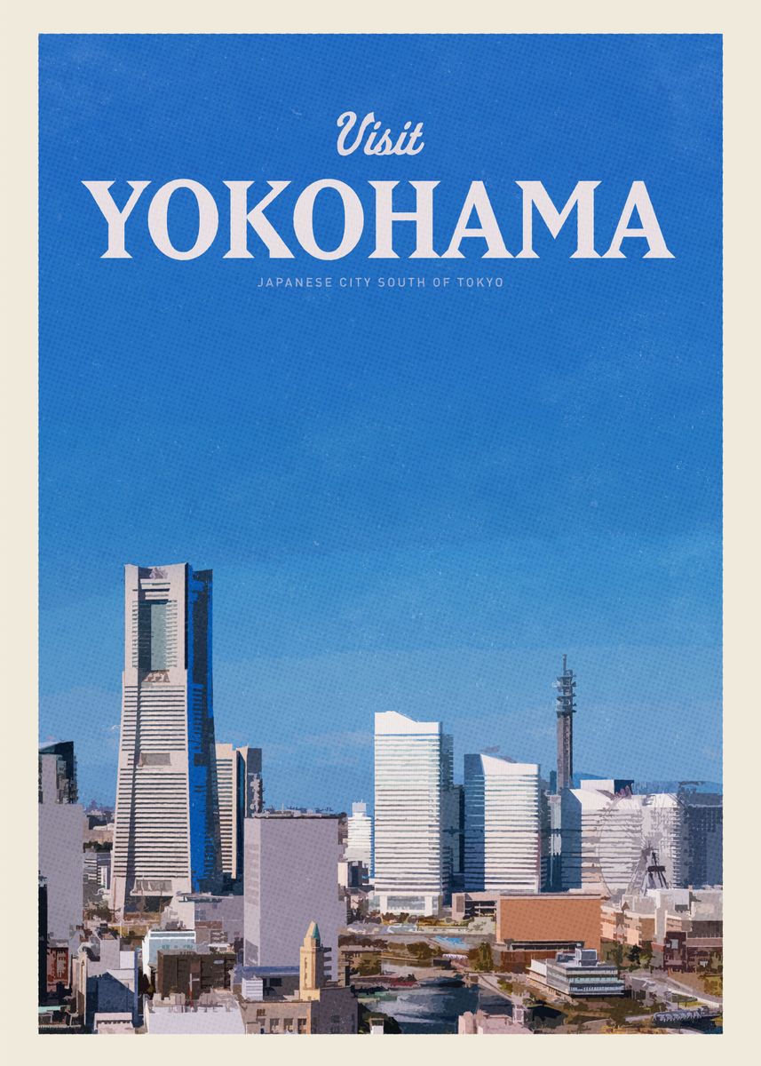 'Visit Yokohama' Poster by Mercury Club | Displate